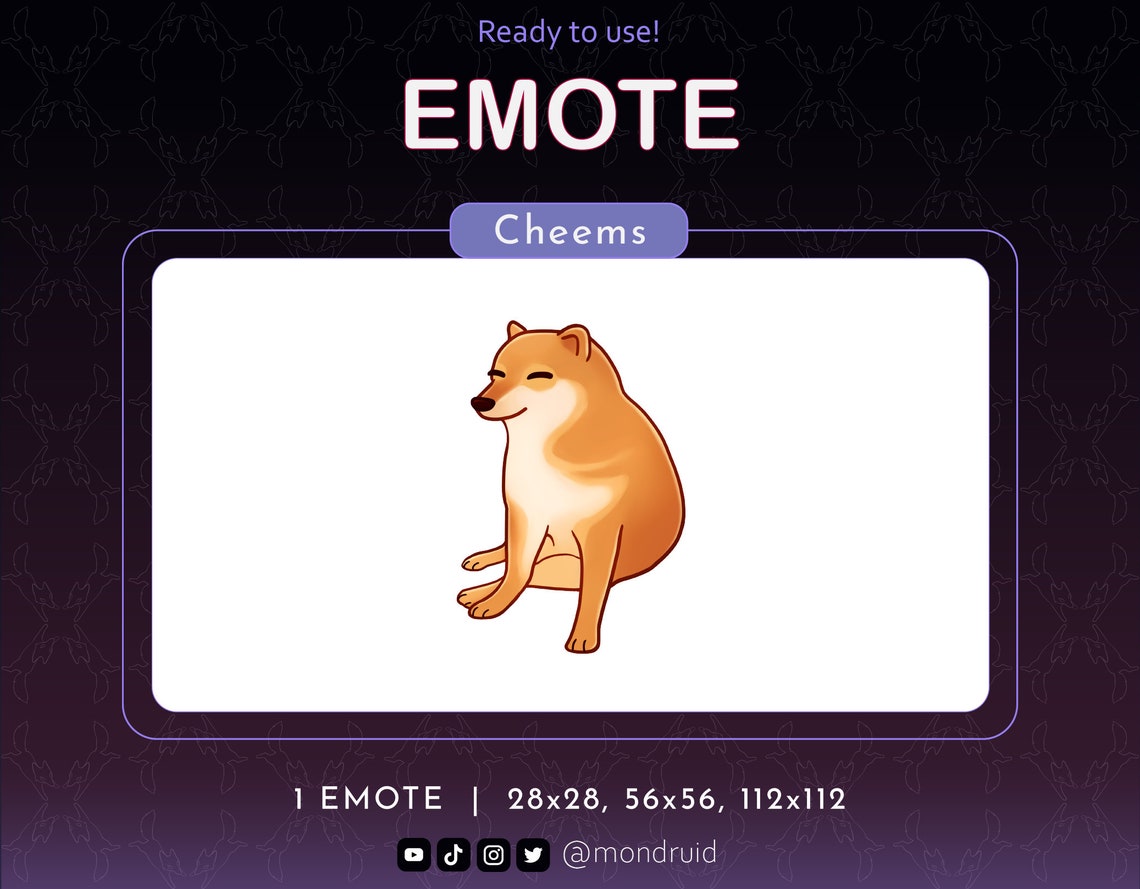 EMOTE Cheems Twitch Youtube Discord Streamer - Etsy Canada