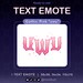 TEXT EMOTE | Pink Goth Text | Twitch | Youtube | Discord | Streamer ...