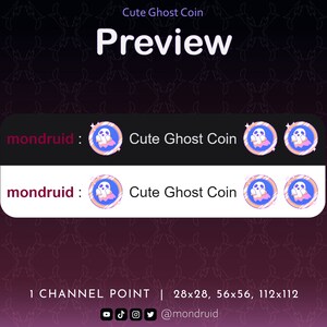CHANNEL POINT | Cute Ghost Coin | Emote | Twitch | Youtube | Discord ...