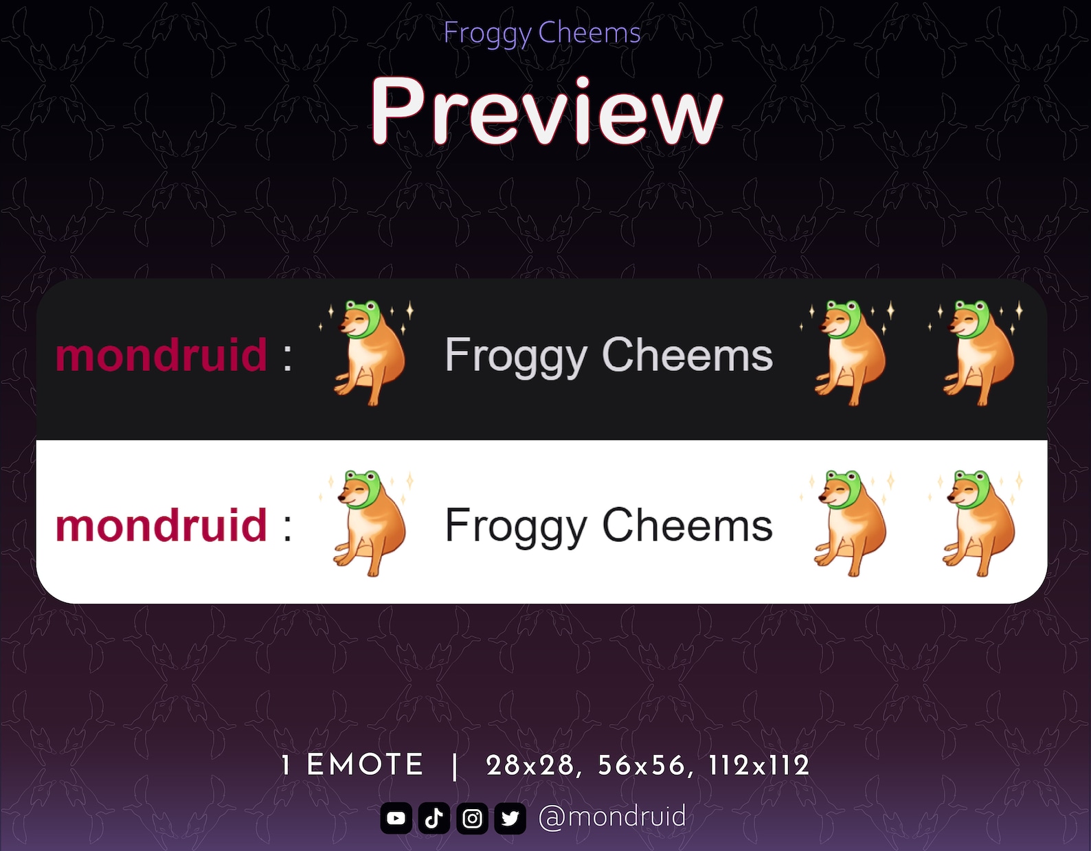 EMOTE Froggy Cheems Twitch Youtube Discord Streamer - Etsy Hong Kong