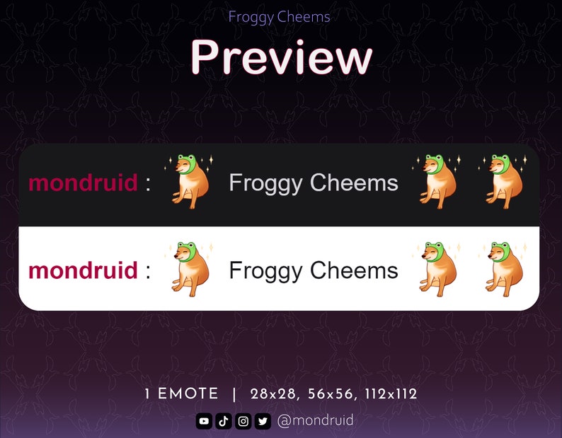 EMOTE | Froggy Cheems | Twitch | Youtube | Discord | Streamer Resources ...
