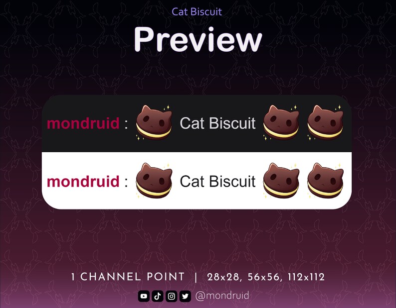CHANNEL POINT | Cat Biscuit | Emote | Twitch | Youtube | Discord ...