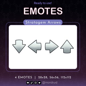 3 EMOTES | Stratagem Arrows | Twitch | Youtube | Discord | Streamer ...