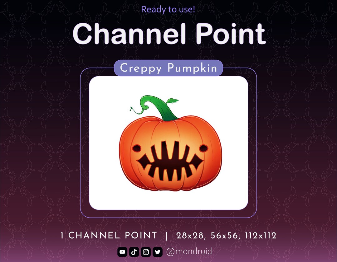 CHANNEL POINT | Creppy Pumpkin | Emote | Twitch | Youtube | Discord ...