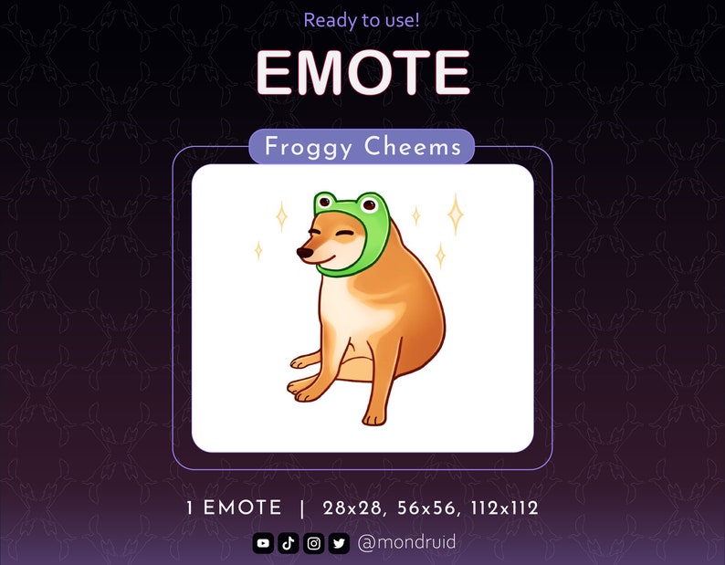 EMOTE | Froggy Cheems | Twitch | Youtube | Discord | Streamer Resources ...