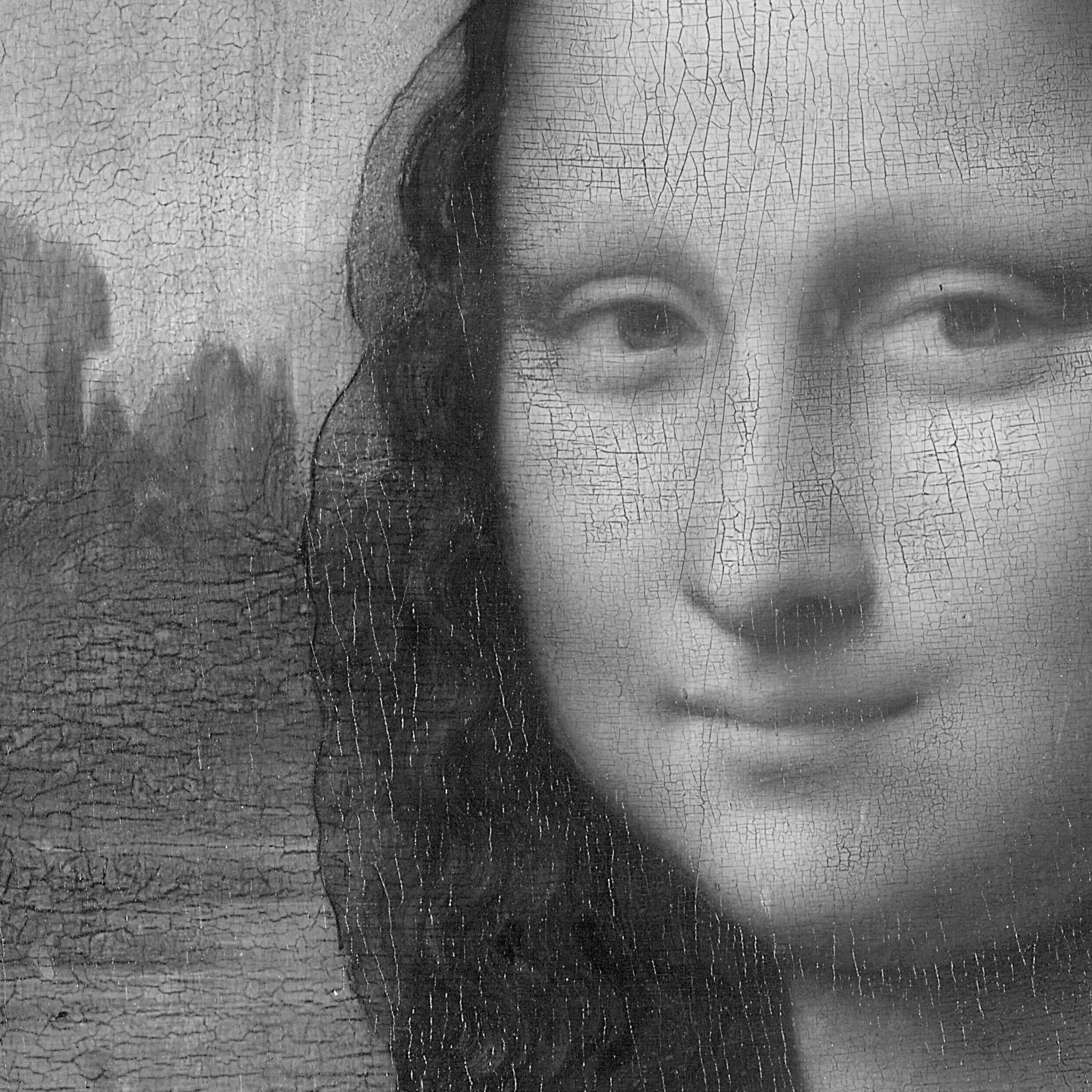 Black and White "mona Lisa" Gioconda by Leonardo Da Vinci. Digital File ...