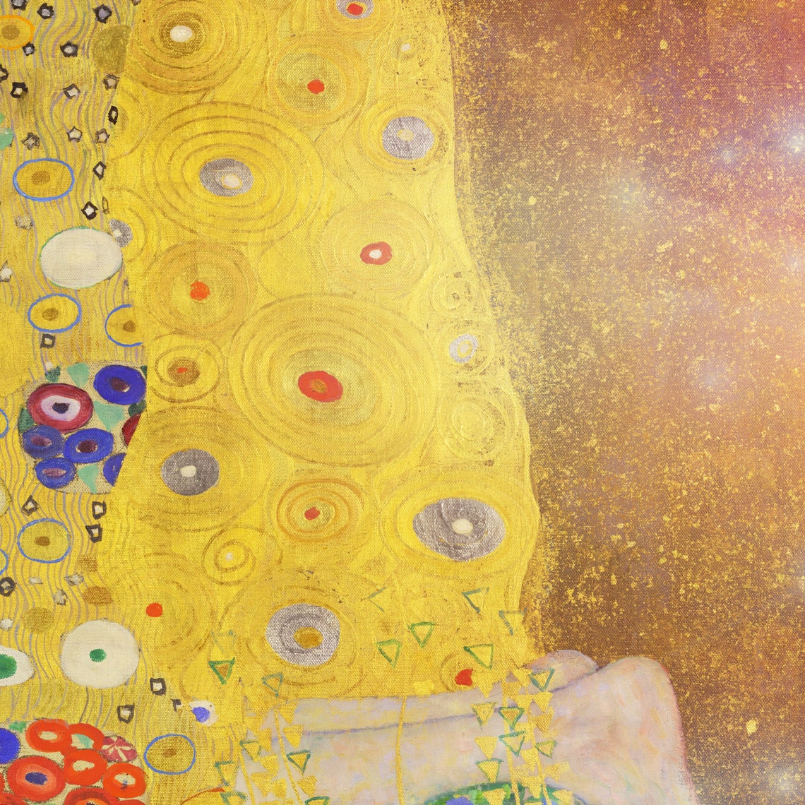 Golden Ethereal Light, Painting the Kiss Klimt, Celestial Great Love ...