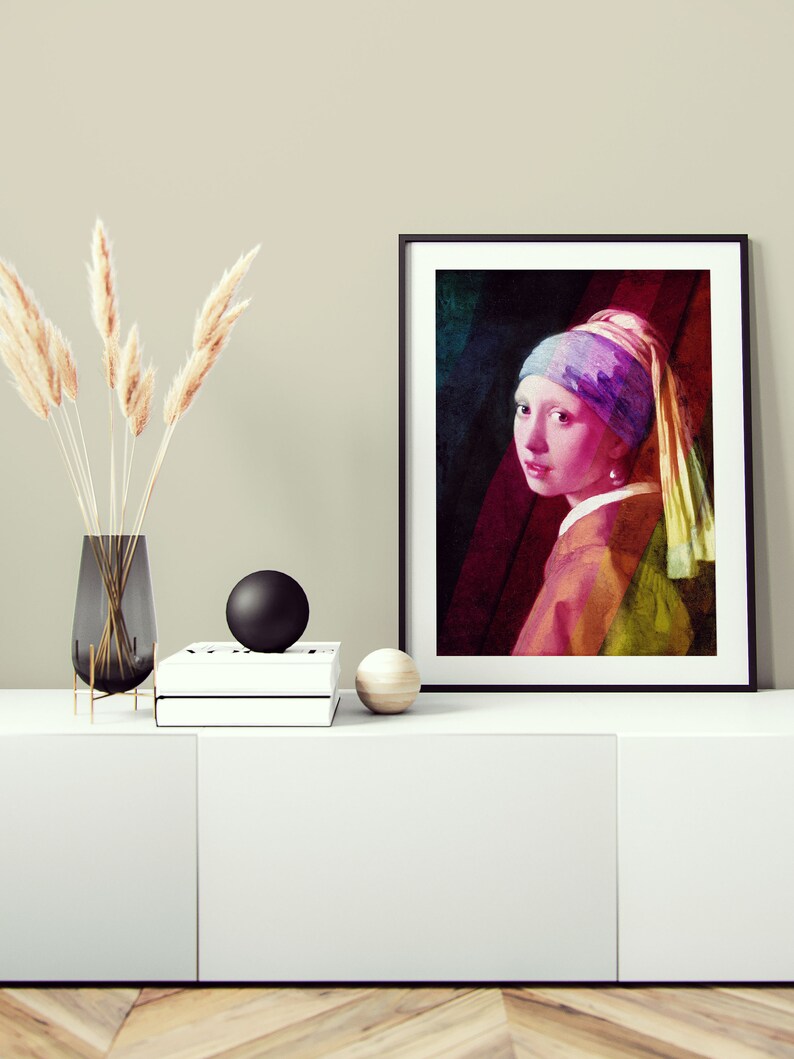 Girl With a Pearl Earring. Altered Art Digital Download for Home Decor ...