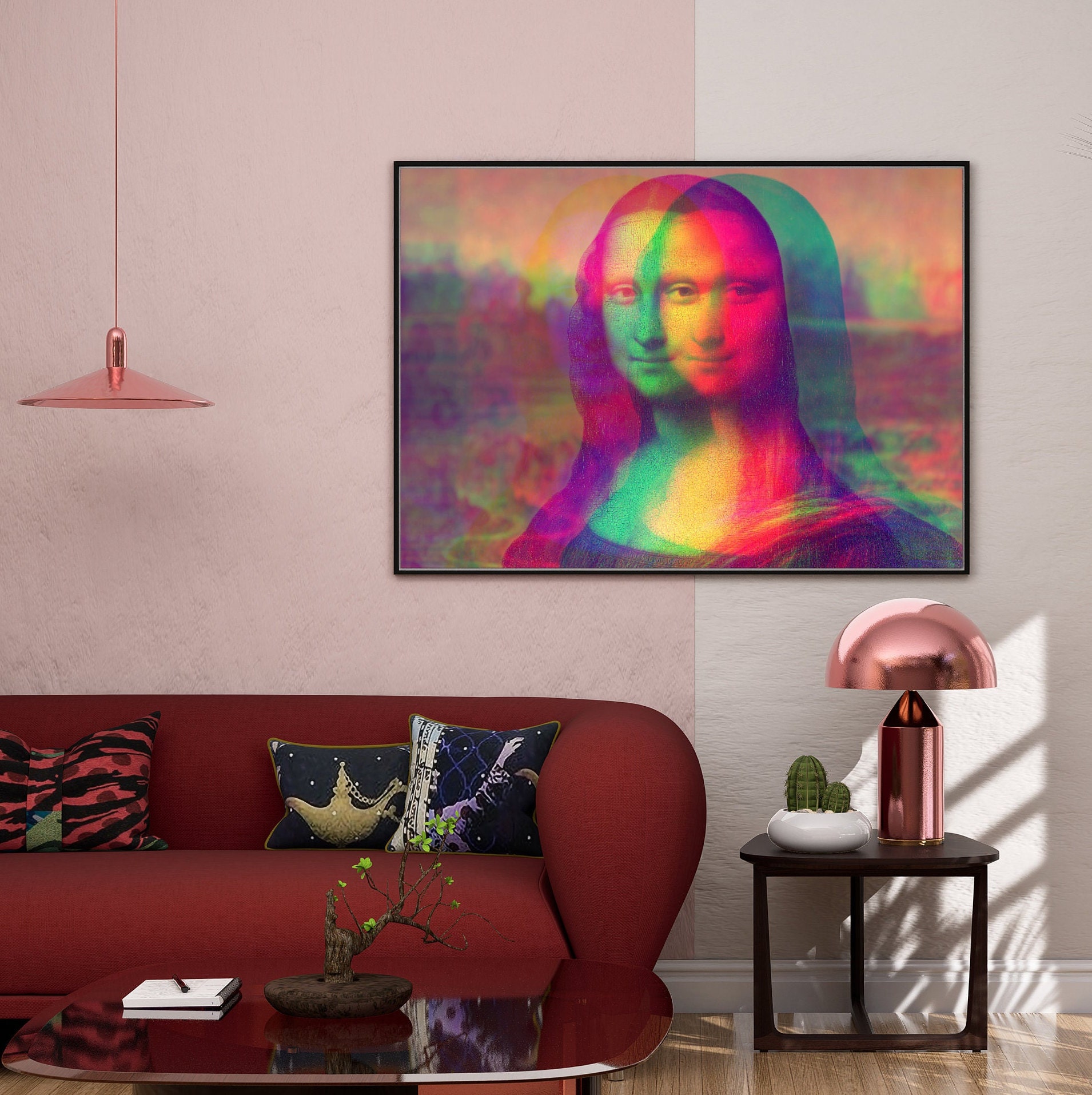 Altered Vintage Painting mona Lisa by Leonardo Da Vinci. Digital File ...