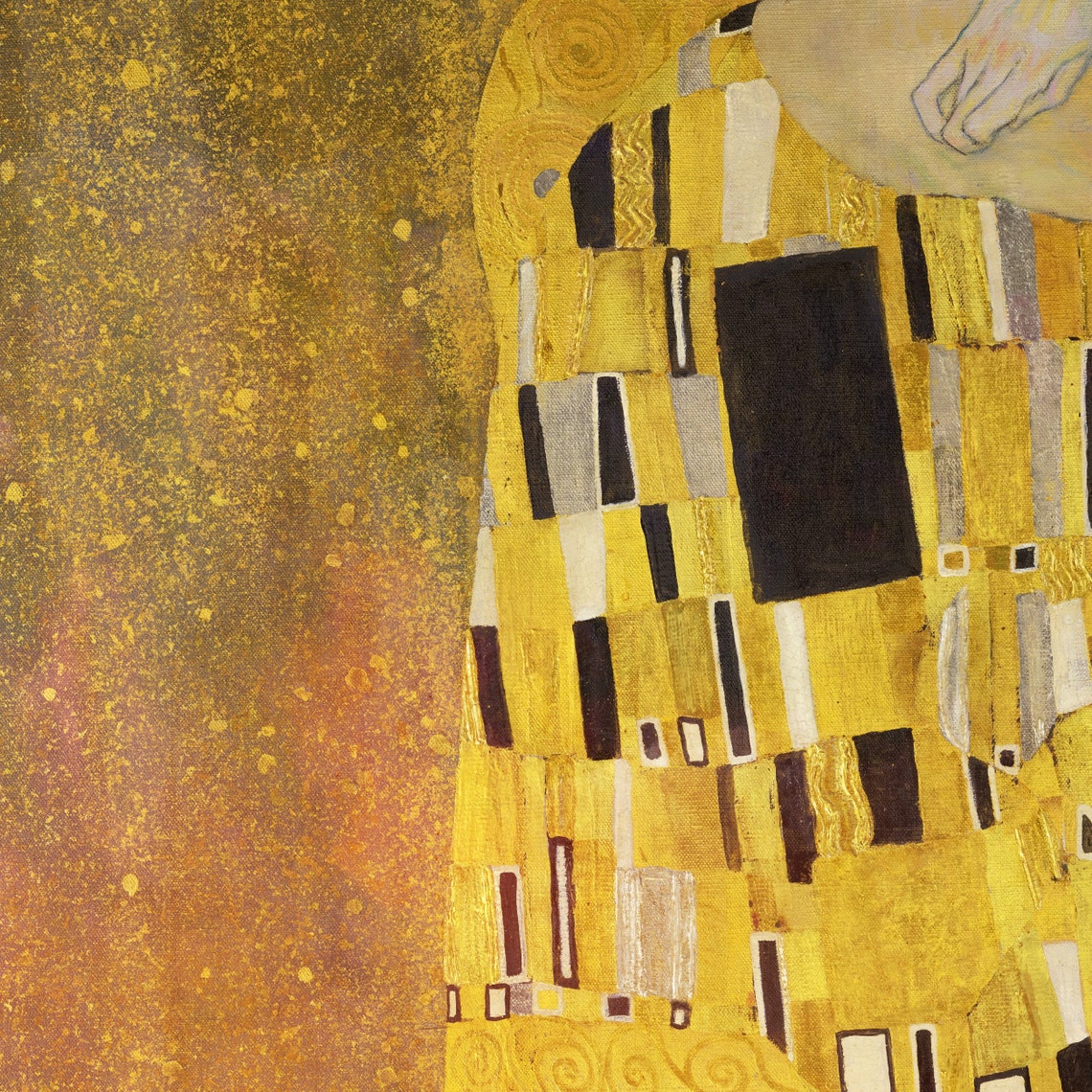 Golden Ethereal Light, Painting the Kiss Klimt, Celestial Great Love ...