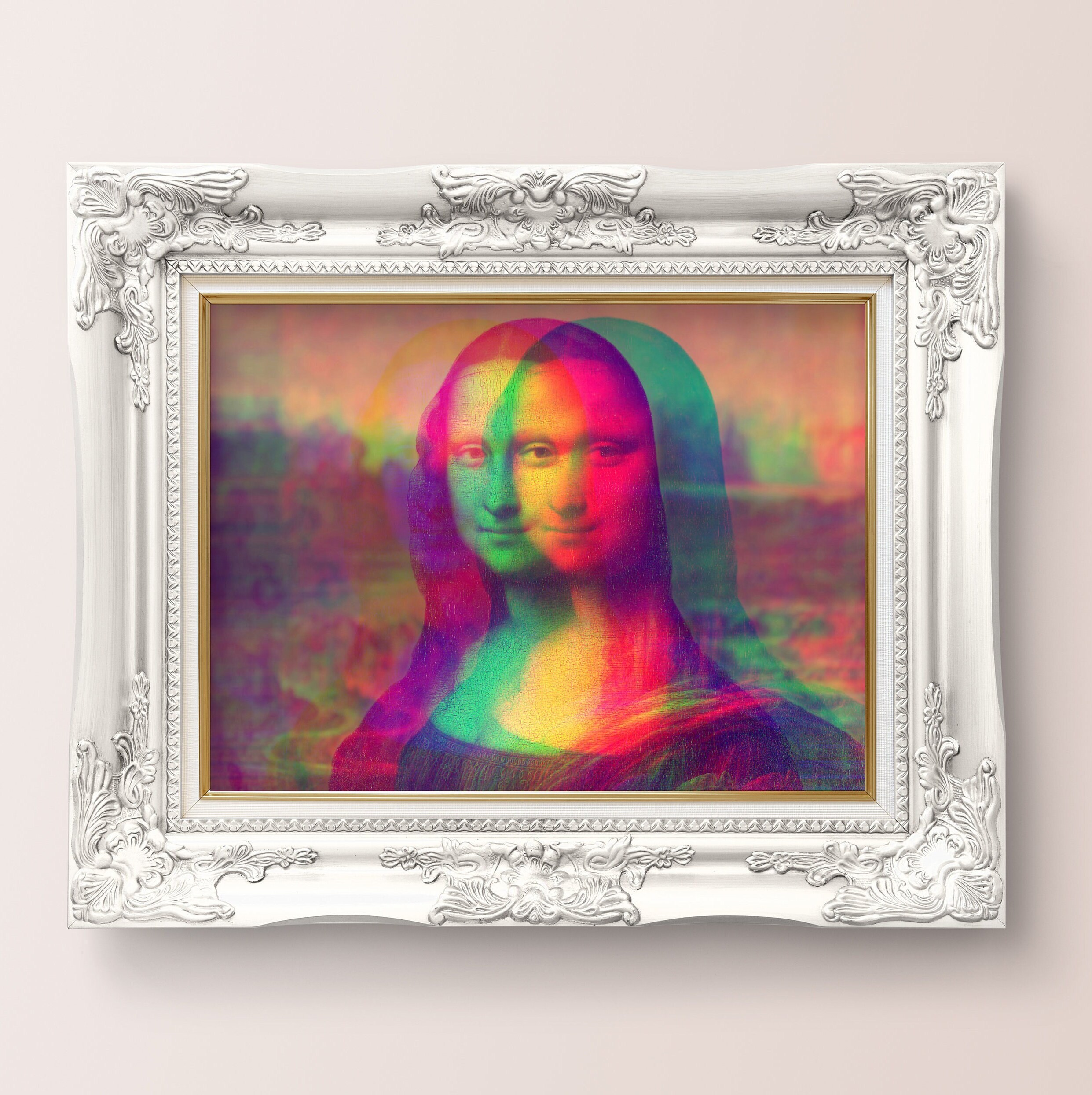 Altered Vintage Painting "mona Lisa" by Leonardo Da Vinci. Digital File ...