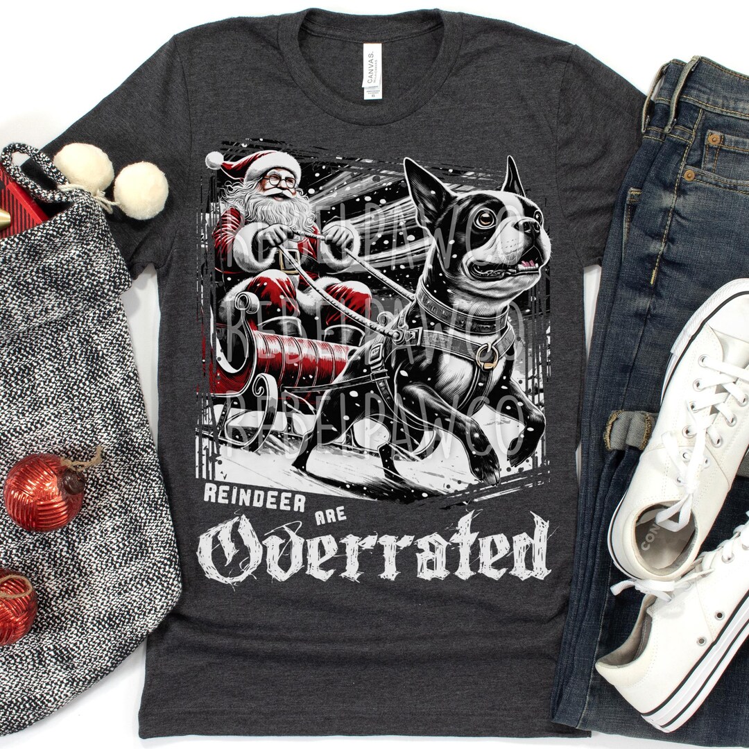 Boston Terrier Christmas Sweatshirt, Dog Family Gifts, Reindeer Are ...