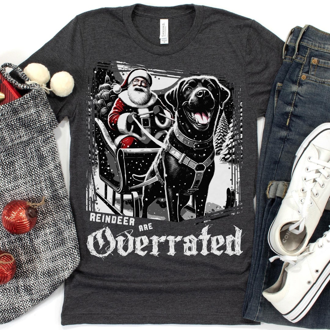 Black Lab Christmas Sweatshirt, Reindeer Are Overrated, Labrador ...