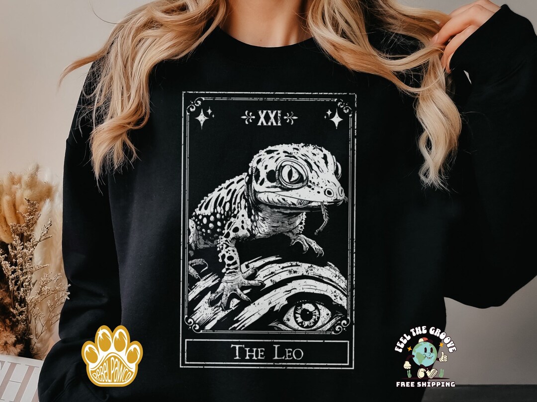 Leopard Gecko Gift, Leopard Gecko Tarot Sweatshirt for Leopard Gecko ...