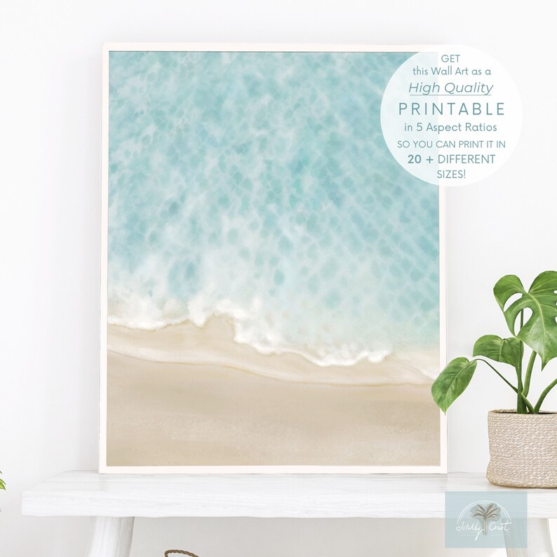 Modern Beach Print Set of 5 Printables, Modern Coastal Wall Art Gallery ...