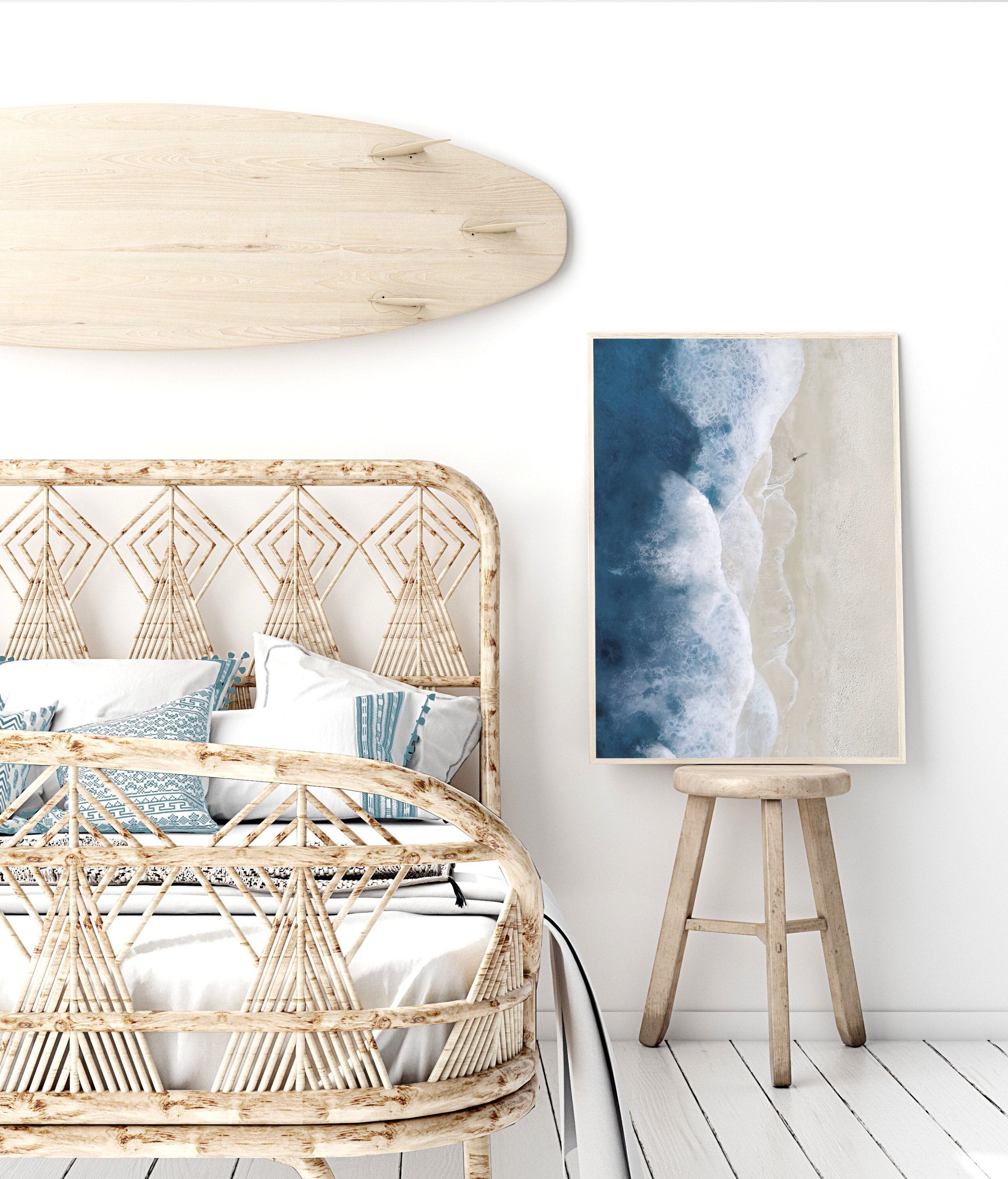 Aerial Ocean Print, Large Printable Aerial Waves Print, Downloadable ...