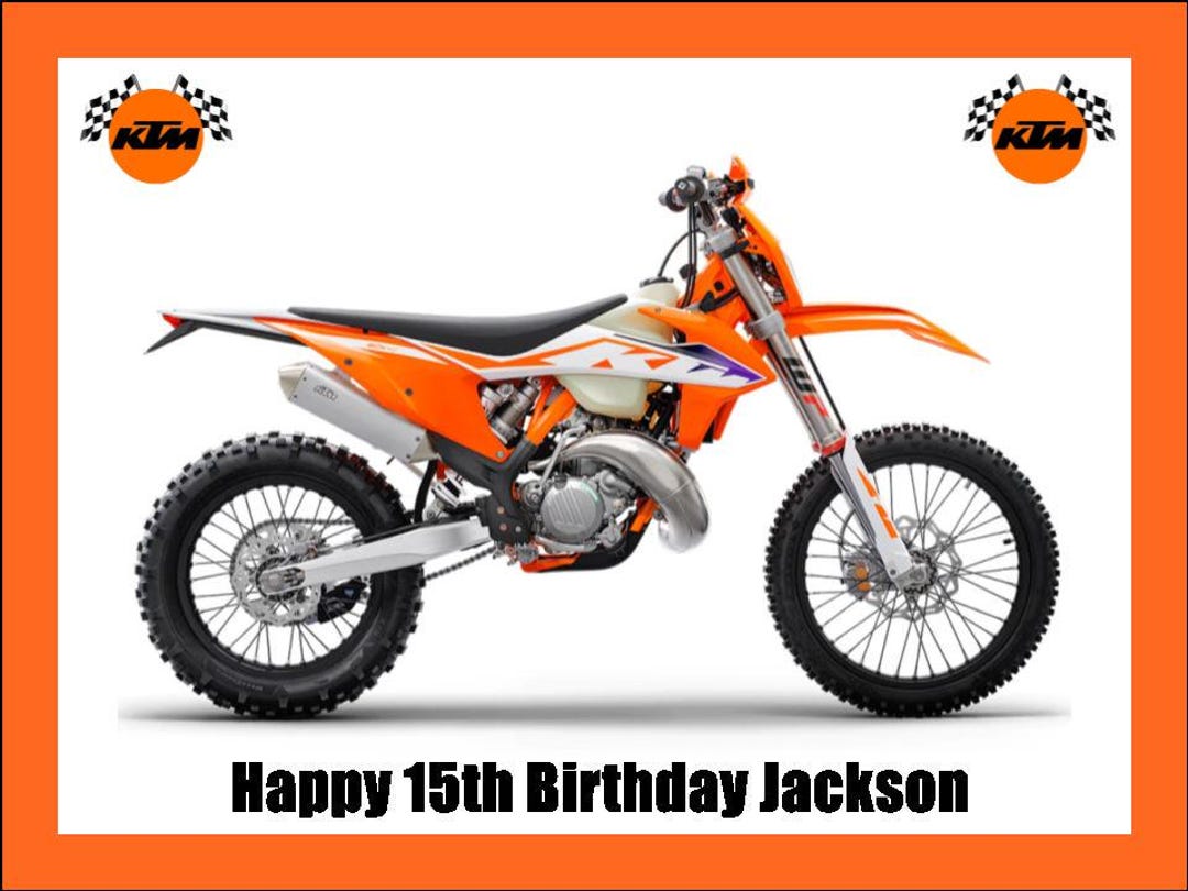 KTM Racing Motorcycles Edible Cake Toppers Birthday Cake & Cupcake ...