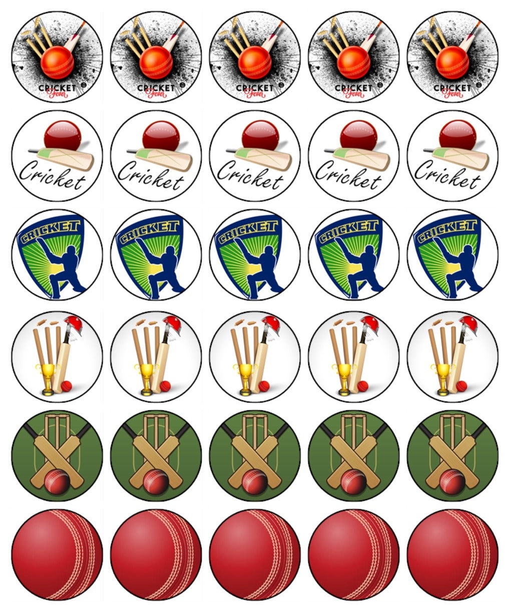 Cricket Cupcake Toppers Edible Wafer Birthday Cake Decorations 2 Sizes ...