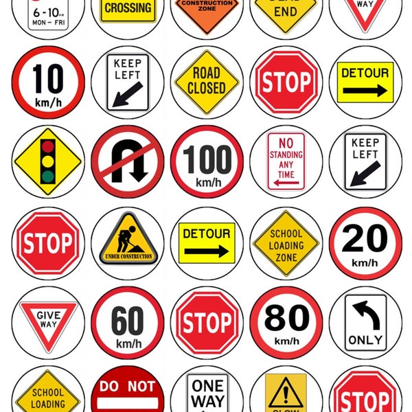 Road Sign Cake Decorations - Etsy
