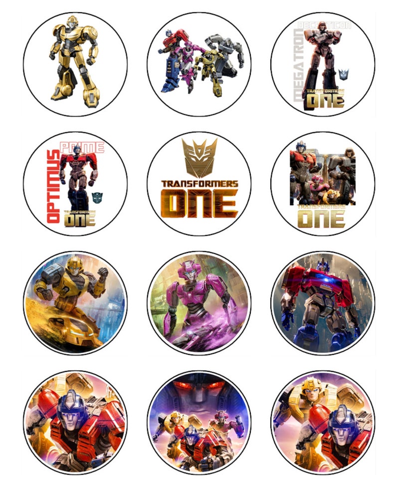 Superhero Transformers One Cake Toppers Edible Icing Birthday Cake ...