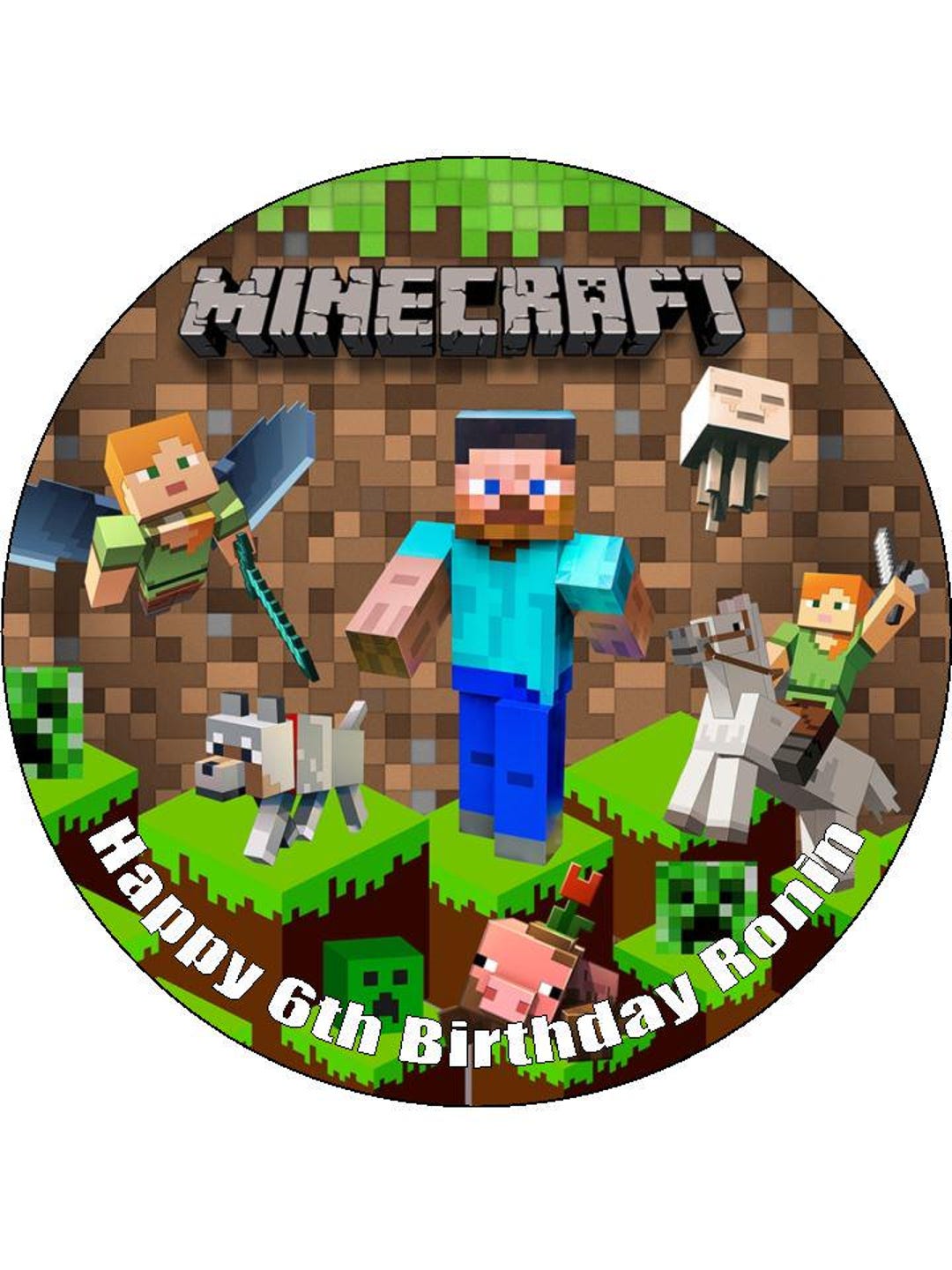 Gaming Edible Cake Toppers Icing Birthday Cake & Cupcake Video Game ...