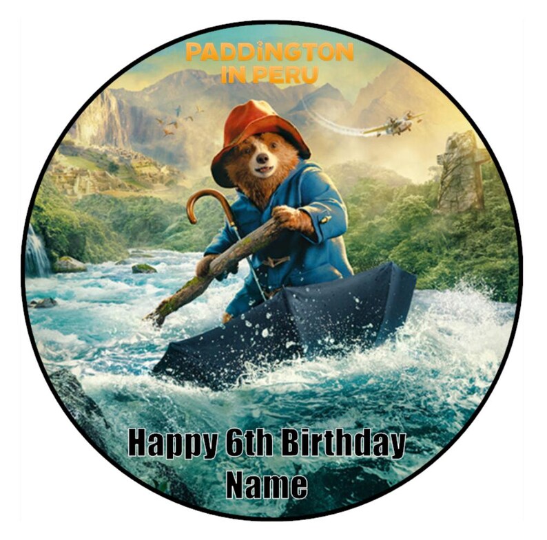 Movie Paddington Edible Cake Toppers Wafer Birthday Cake & Cupcake ...