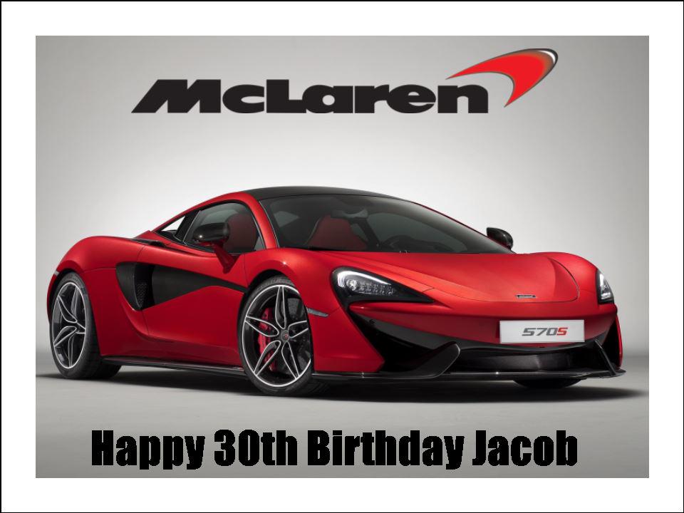 Mclaren Car Edible Cake Toppers Birthday Cake Car Decorations 2 Sizes ...
