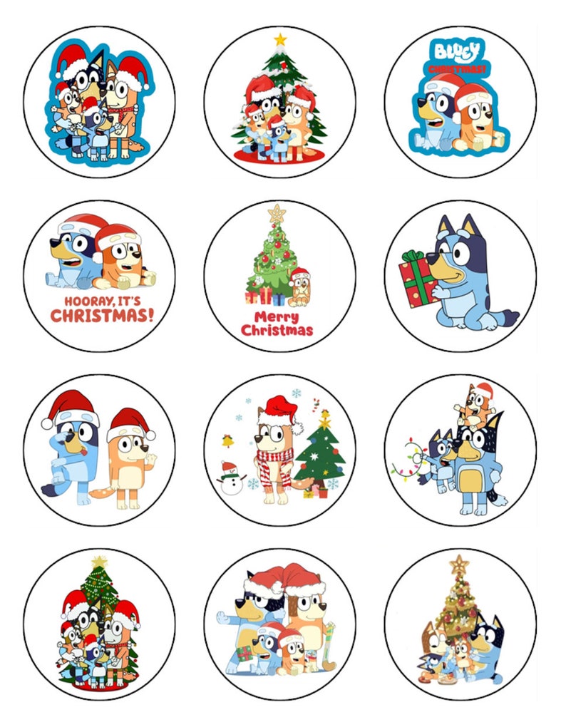 Christmas Cupcake Toppers Edible Icing Santa Xmas Cake Decorations 2 ...