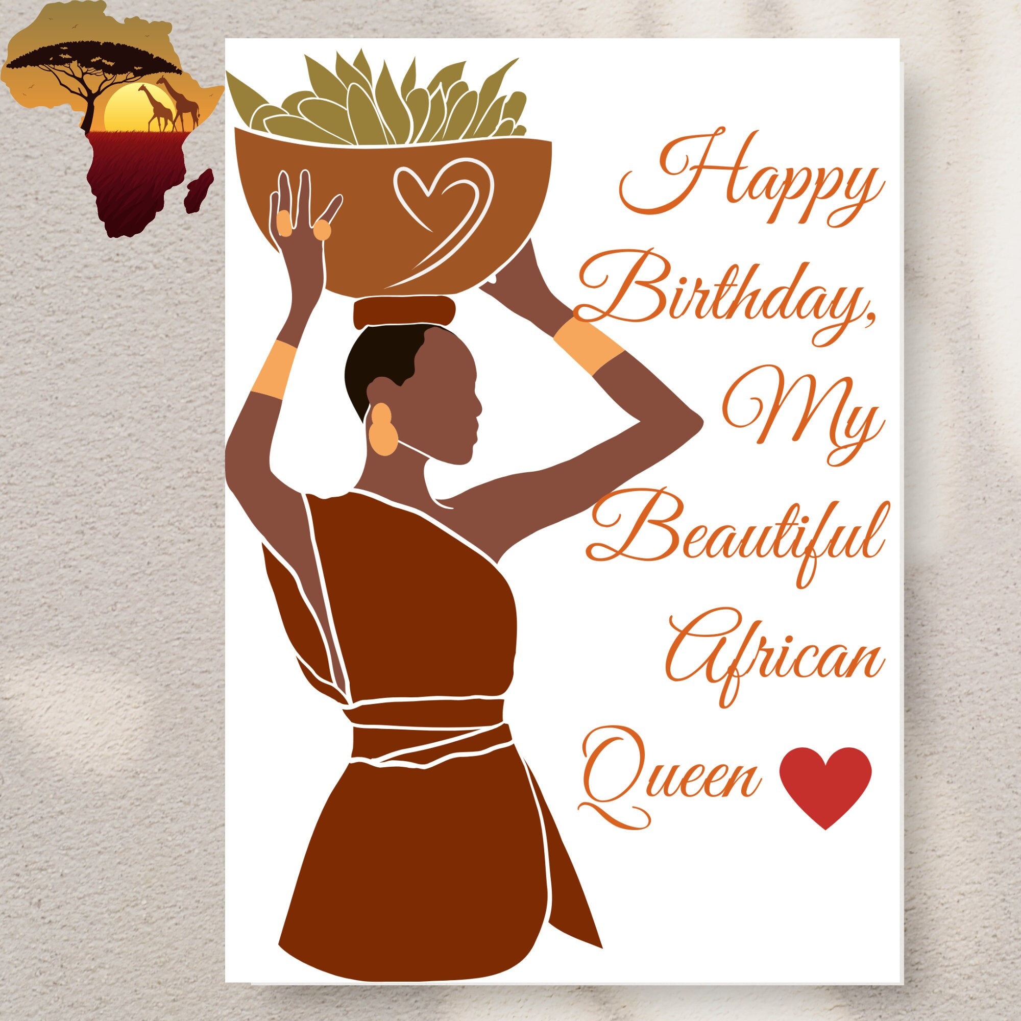 Black Queen Birthday Cards, African Queen Greeting Cards, Birthday ...