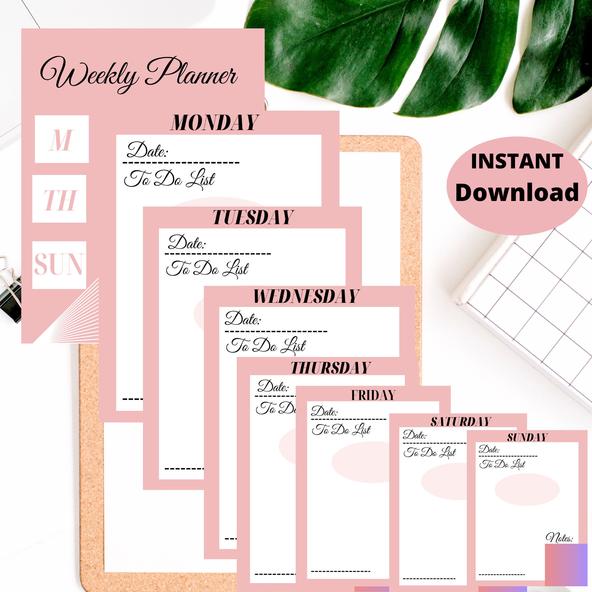 DAILY PLANNER PRINTABLE to Do List Printable Productivity Day Planner ...