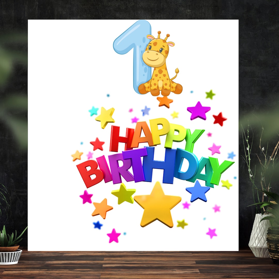 Printable First Birthday Card Download, Printable 1st Birthday, 2nd ...