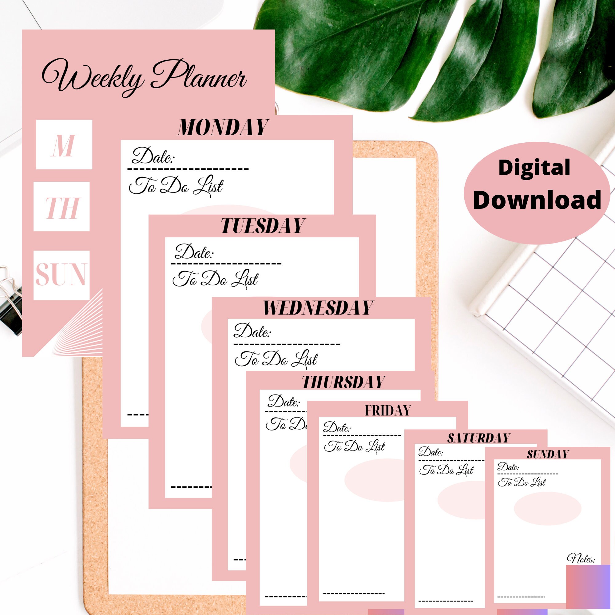 DAILY PLANNER PRINTABLE to Do List Printable Productivity Day Planner ...