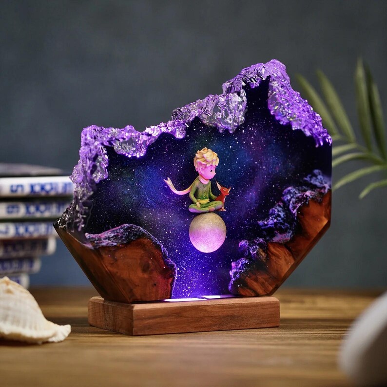 The Little Prince Resin Lamp Anime Resin Lamp, Handmade LED Lamp ...