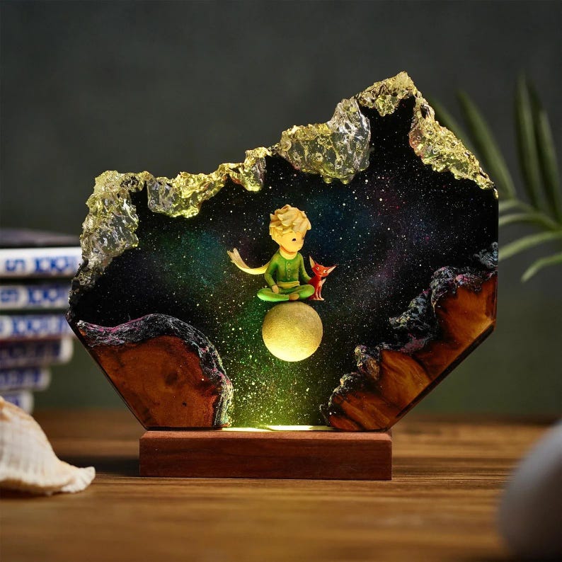 The Little Prince Resin Lamp Anime Resin Lamp, Handmade LED Lamp ...