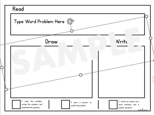 Read-draw-write Math Word Problem Template - Etsy