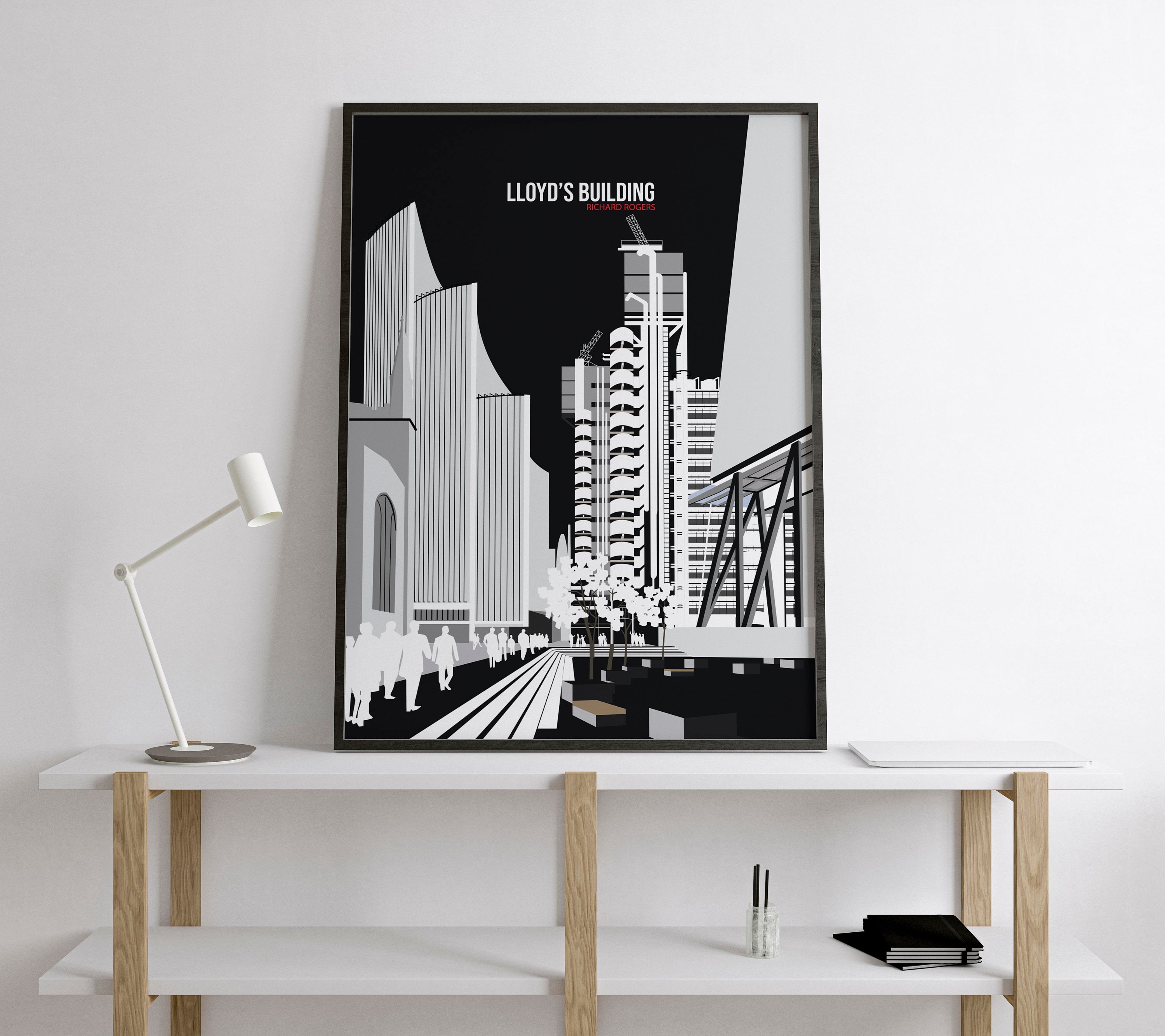 Lloyd's Building Poster | Architecture Poster | Wall Art | Art Poster ...