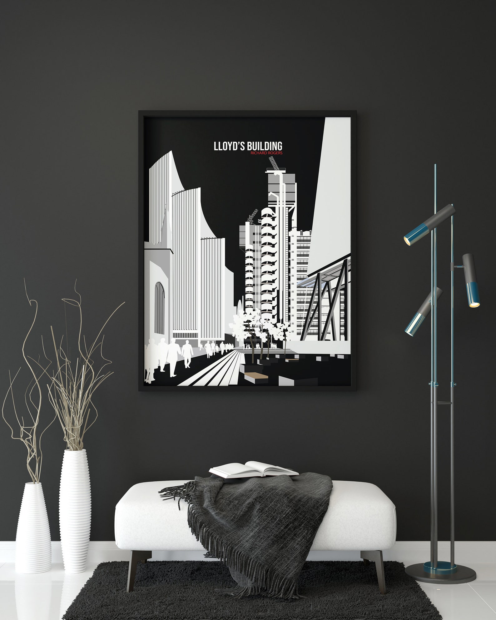 Lloyd's Building Poster | Architecture Poster | Wall Art | Art Poster ...