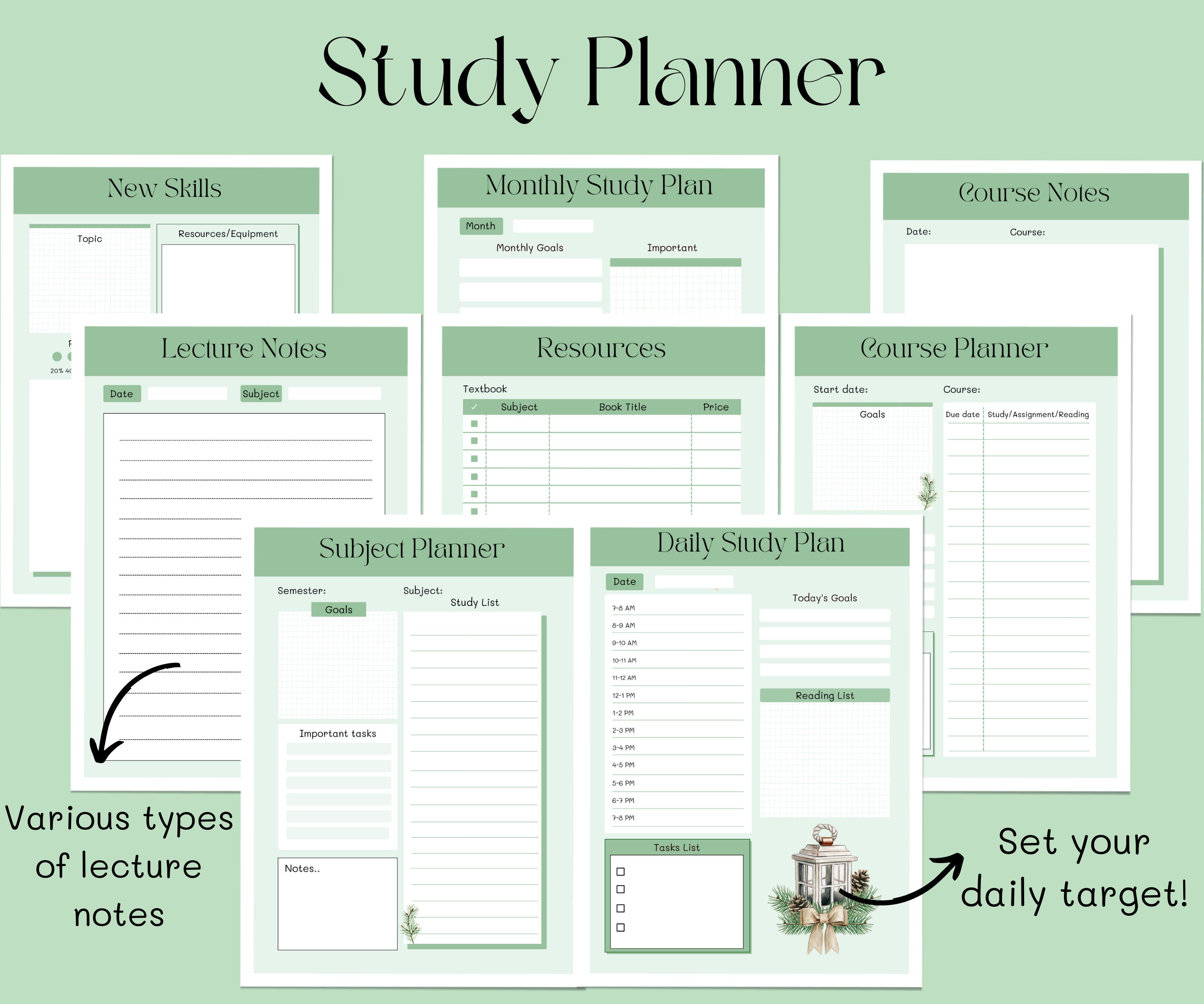 Printable Study Planner Exam Prep Planner and Course Planner - Etsy UK