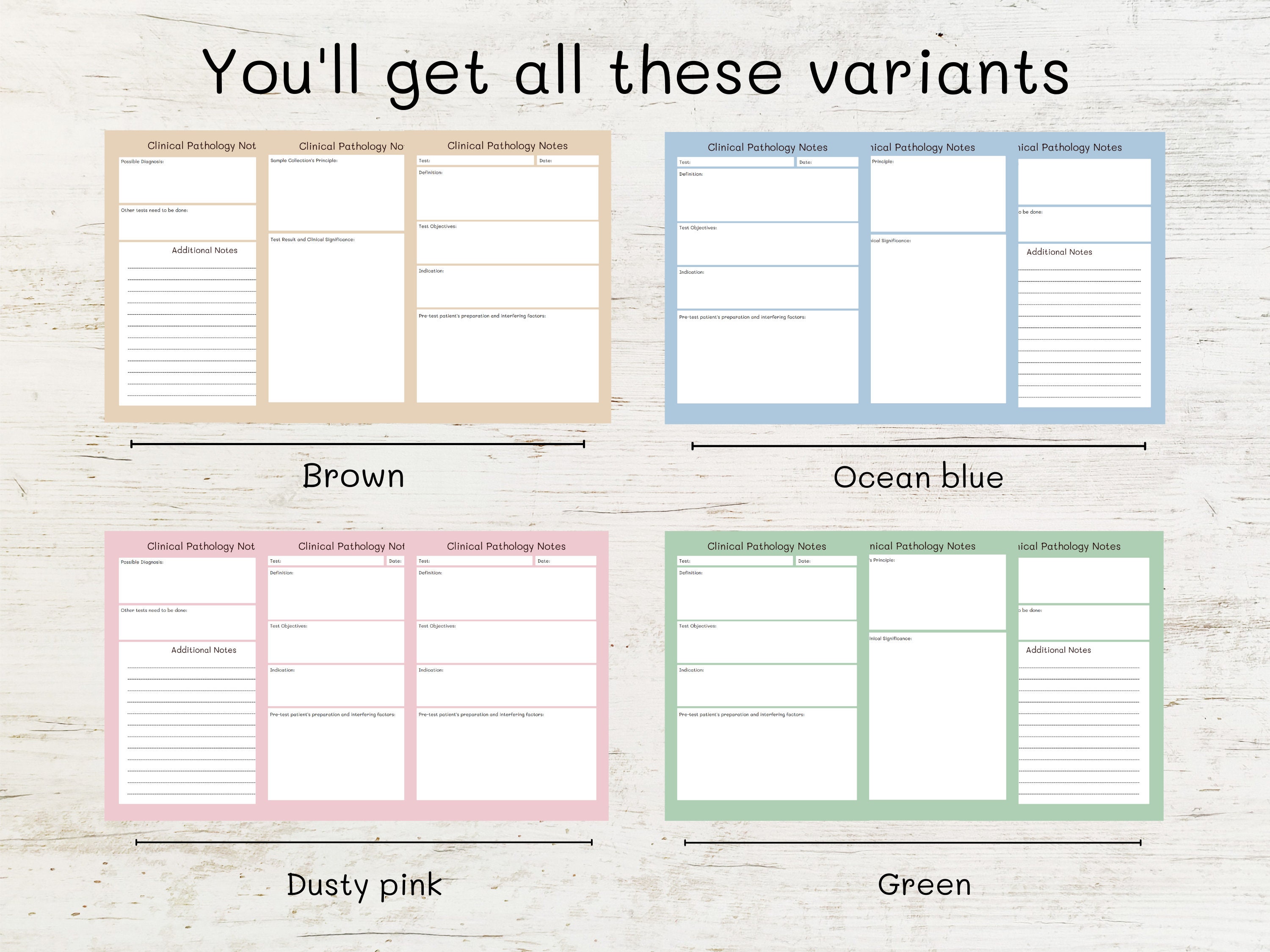 Printable Clinical Pathology Template Med Surg Study Template Student ...