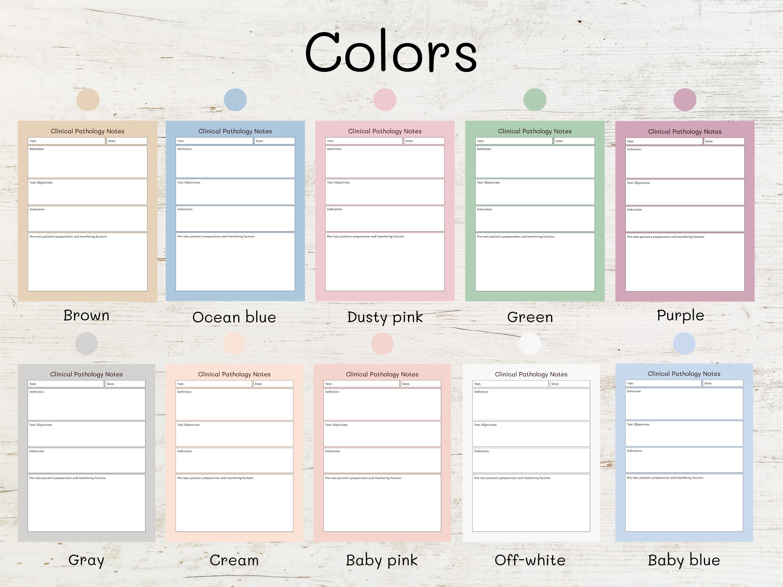 Printable Clinical Pathology Template Med Surg Study Template Student ...