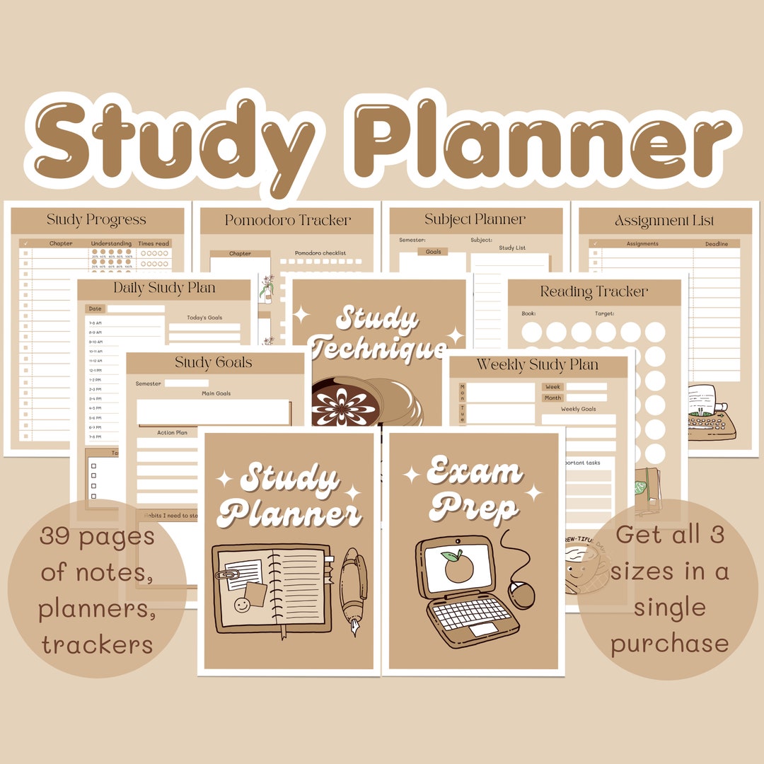 Printable Student Planner Goal Planner Undated Planner Assignment ...