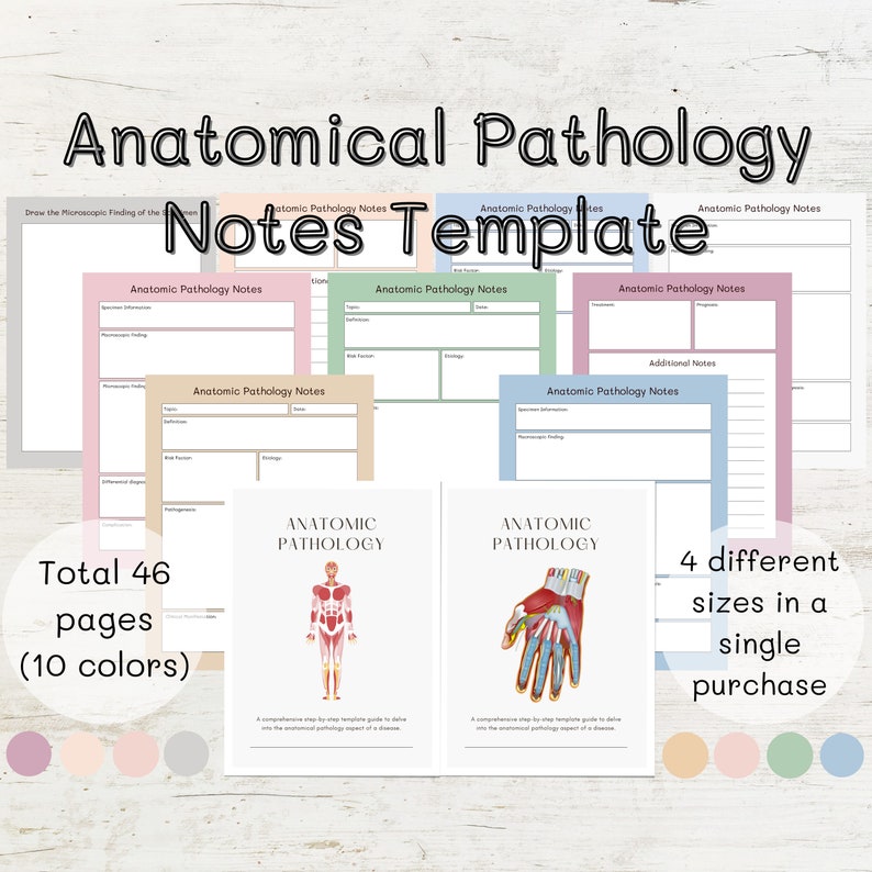 Printable Anatomic Pathology Notes Template Nursing Study Guide Nursing ...