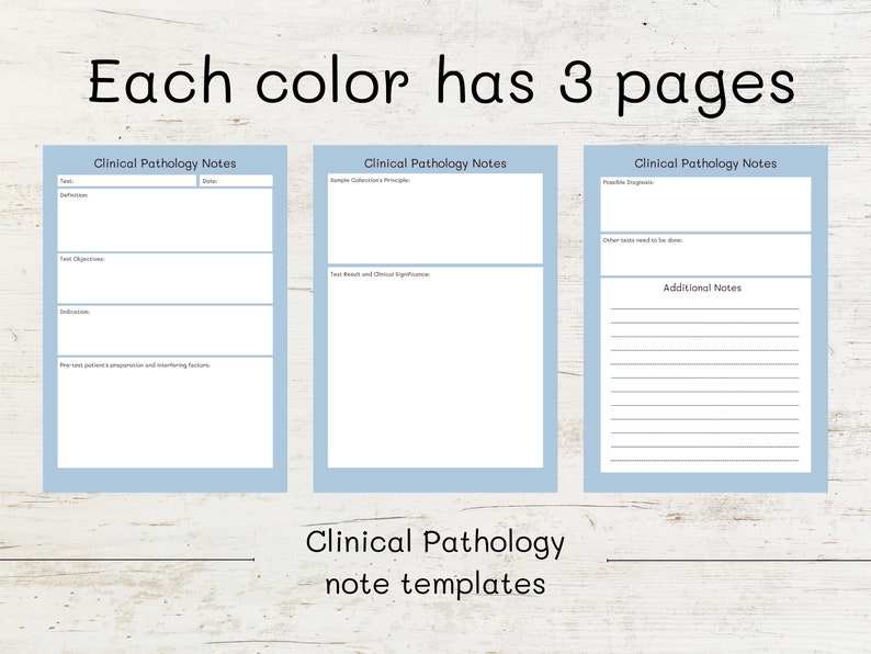 Printable Clinical Pathology Template Med Surg Study Template Student ...