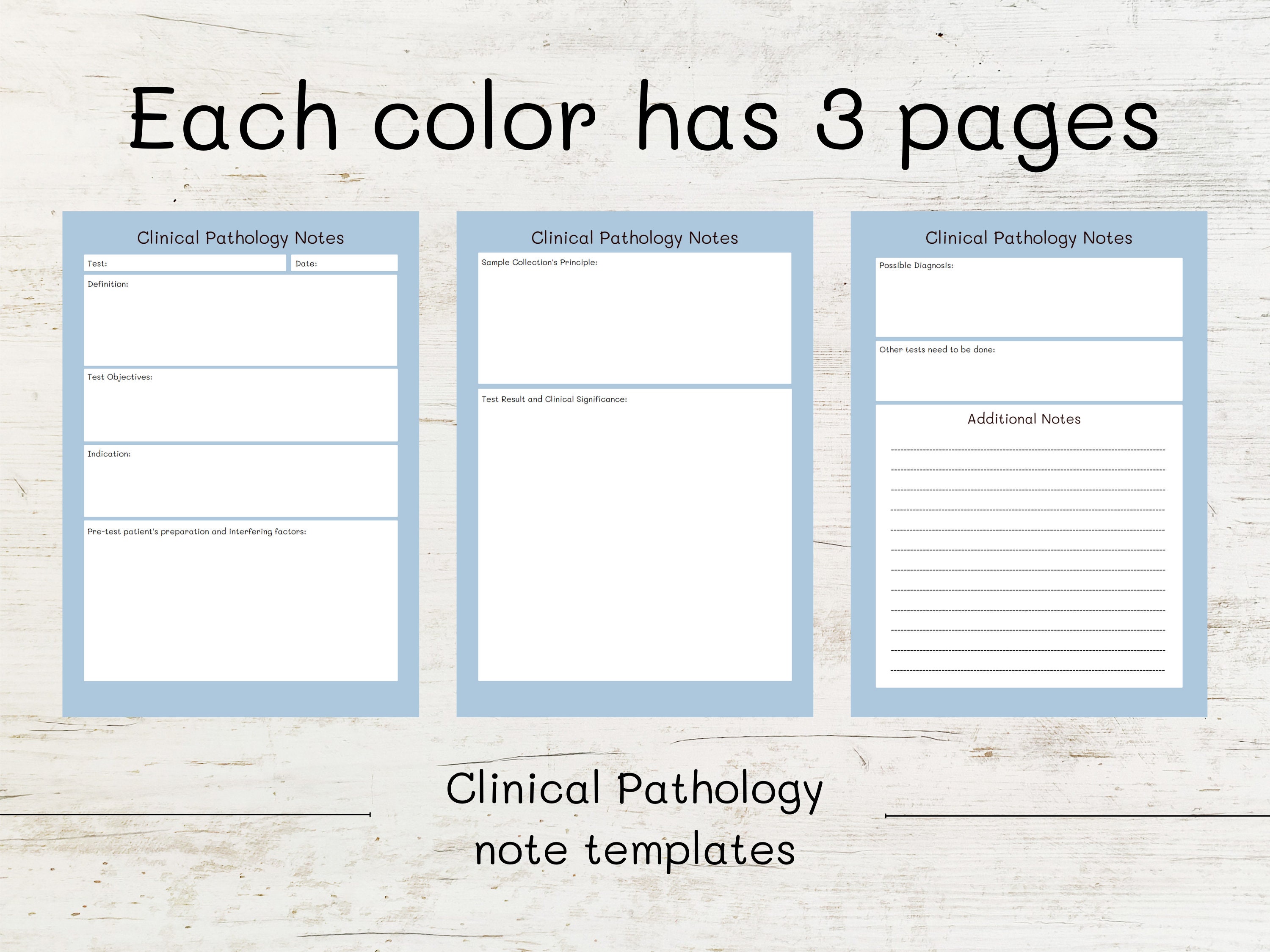 Printable Clinical Pathology Template Med Surg Study Template Student ...