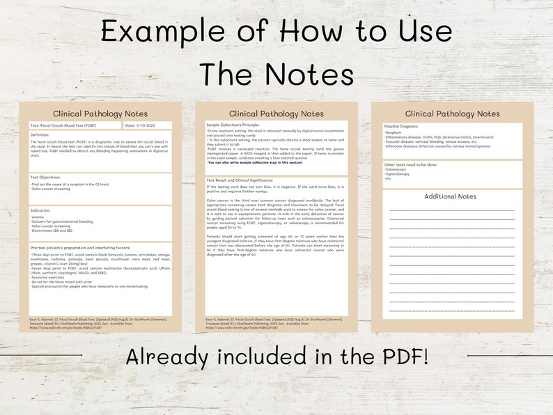 Printable Clinical Pathology Template Med Surg Study Template Student ...