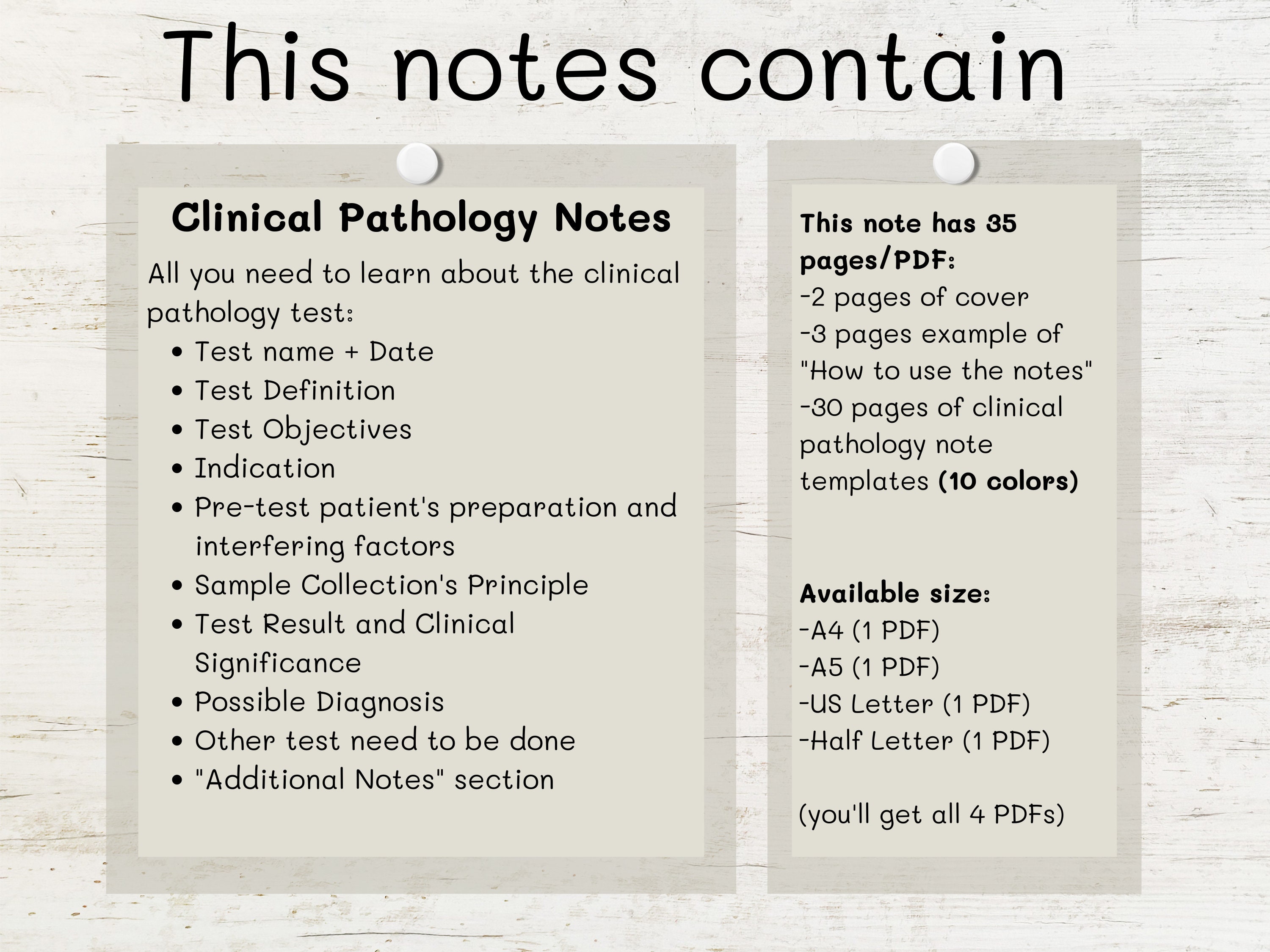 Printable Clinical Pathology Template Med Surg Study Template Student ...
