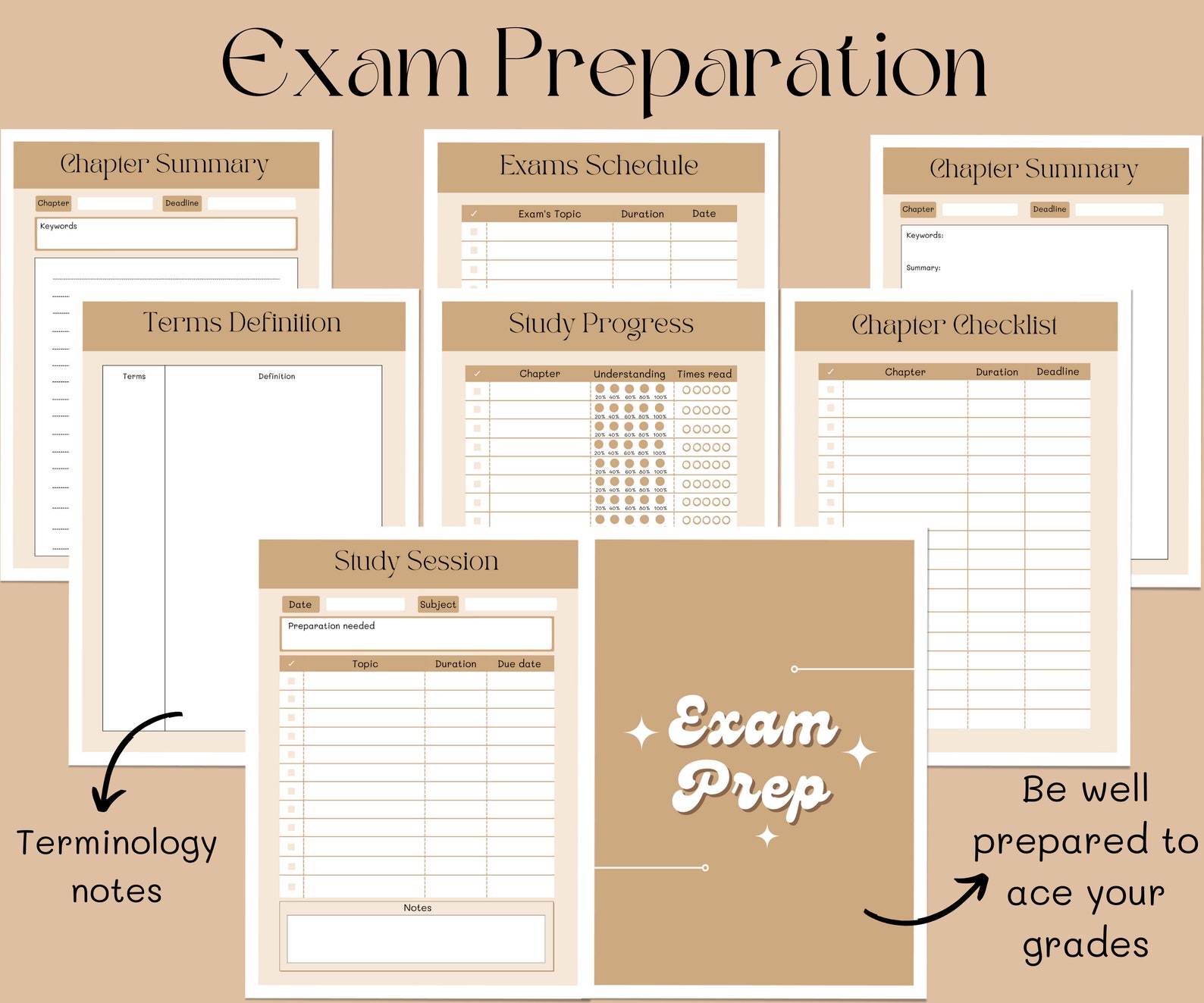 Printable Study Planner Exam Prep Planner Study Tracker and - Etsy