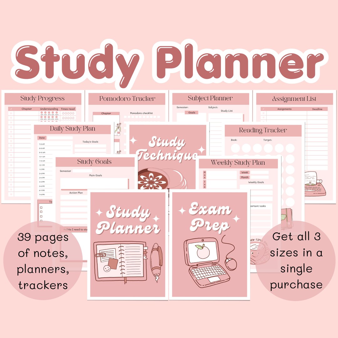Printable Student Planner Goals Planner Undated Planner Assignment ...