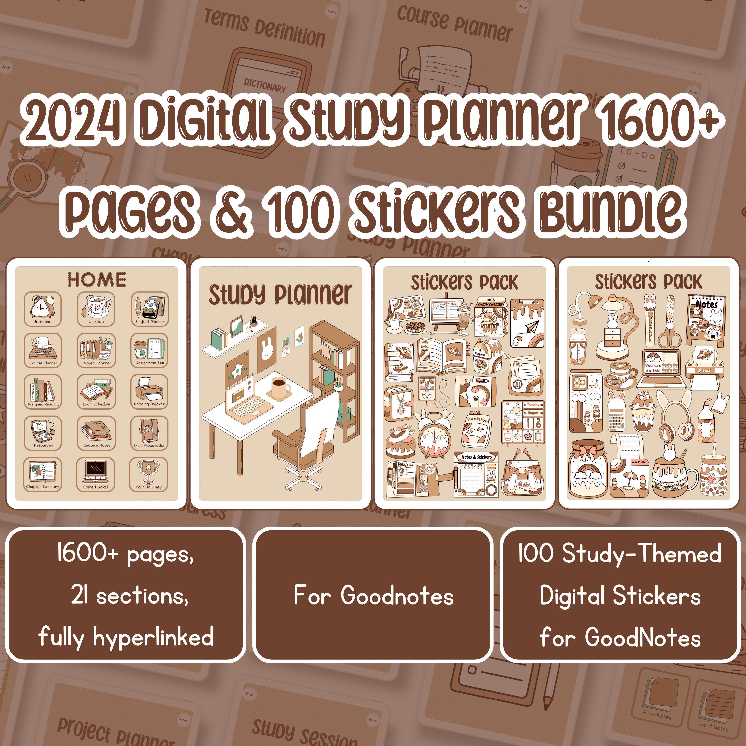 Premium Digital Student Planner Complete Study Planner Exam Planner ...