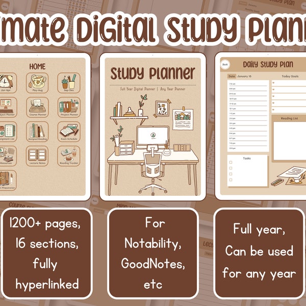 Study Planner - Etsy